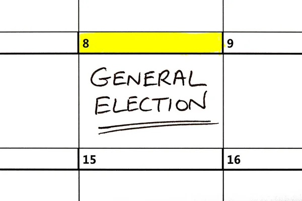 General Election Date Highlighted on a Calendar - Stock Image - Everypixel