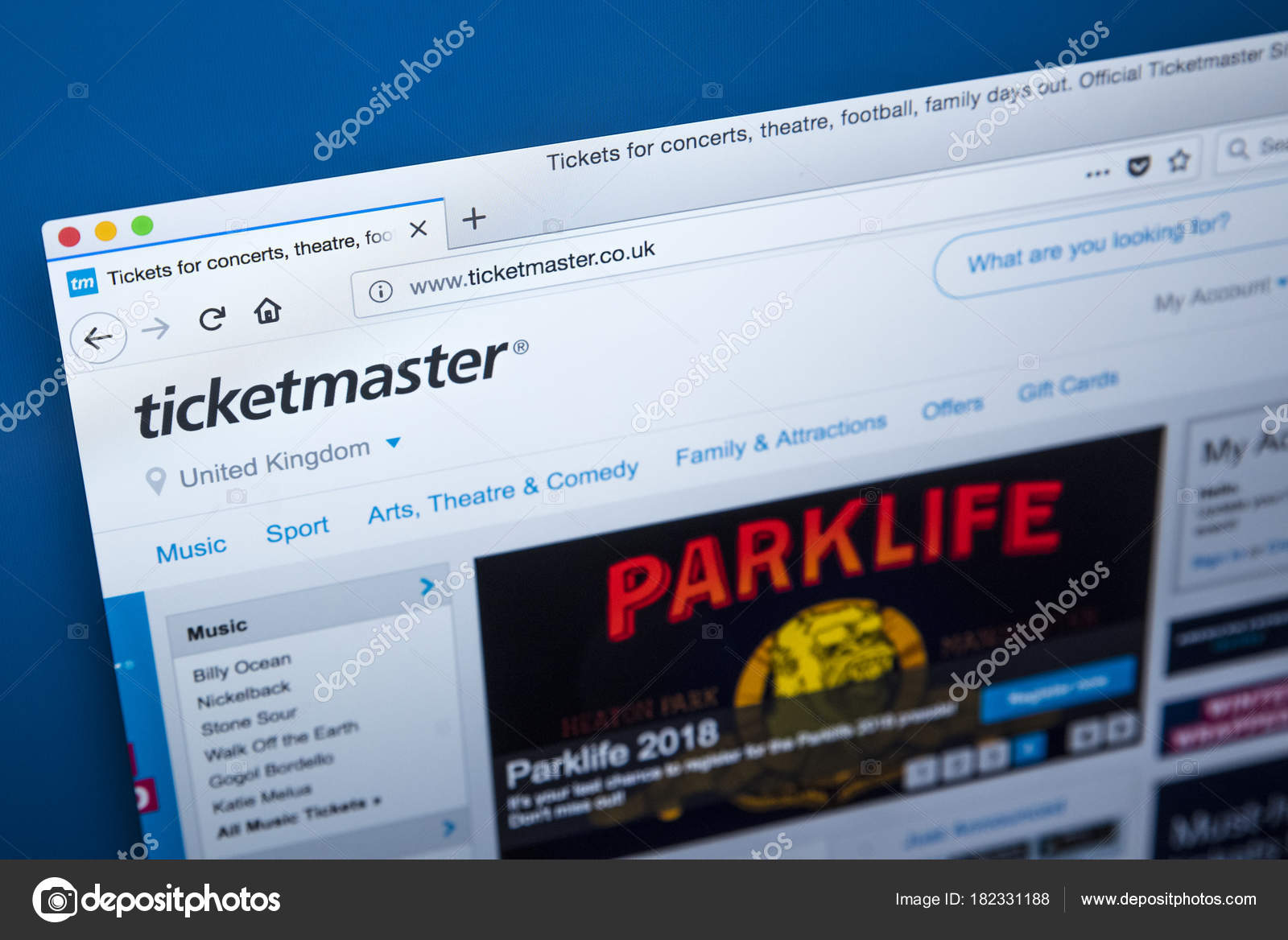 Ticketmaster Website — Stock Editorial Photo © chrisdorney #182331188