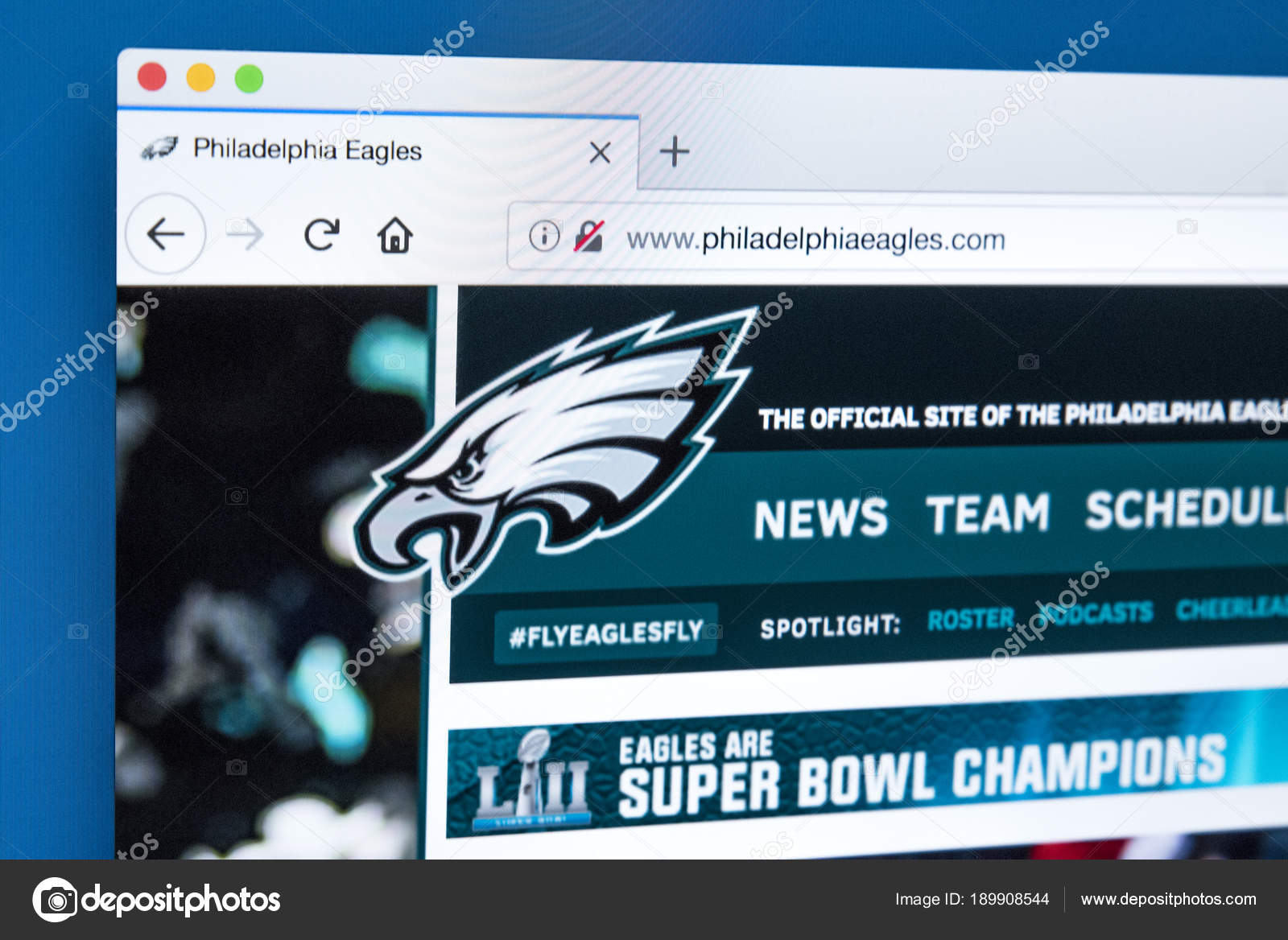Philadelphia Eagles Website — Stock Editorial Photo © chrisdorney #189908544