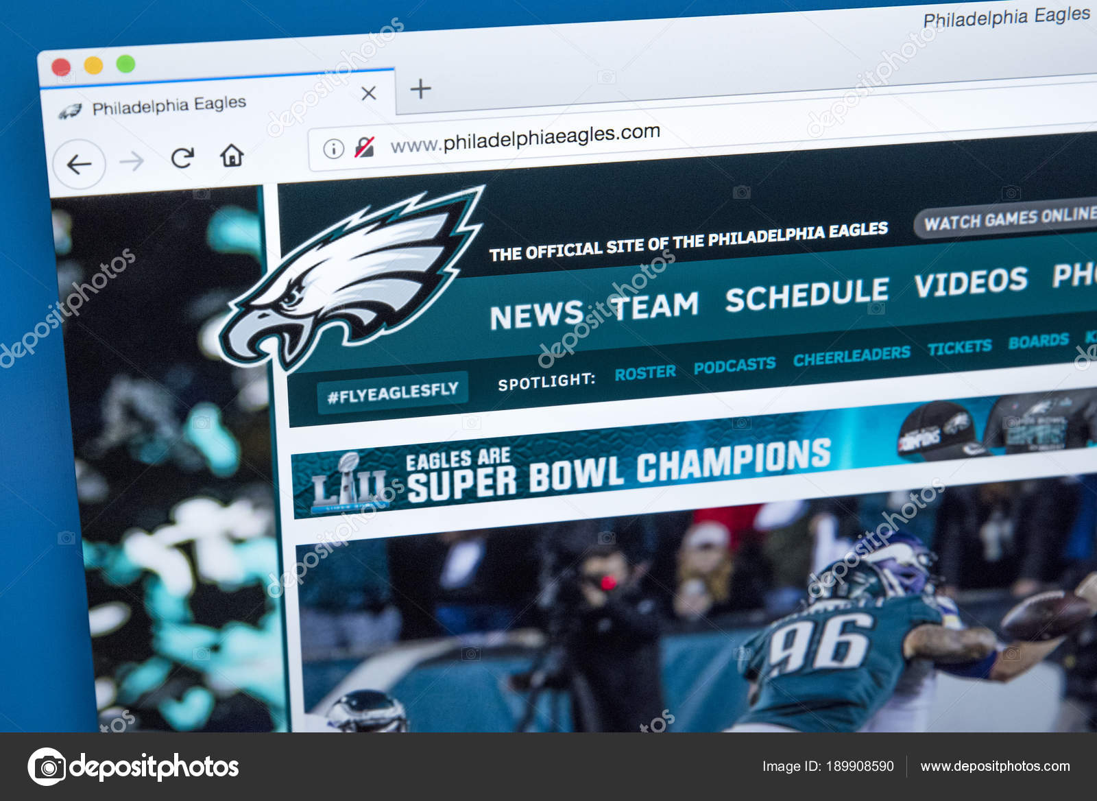 Philadelphia Eagles Website — Stock Editorial Photo © chrisdorney ...