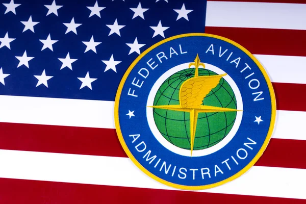 Federal Aviation Administration Logo and US Flag – Stock Editorial ...