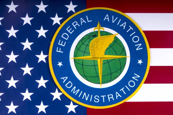 Federal Aviation Administration Logo and US Flag – Stock Editorial ...