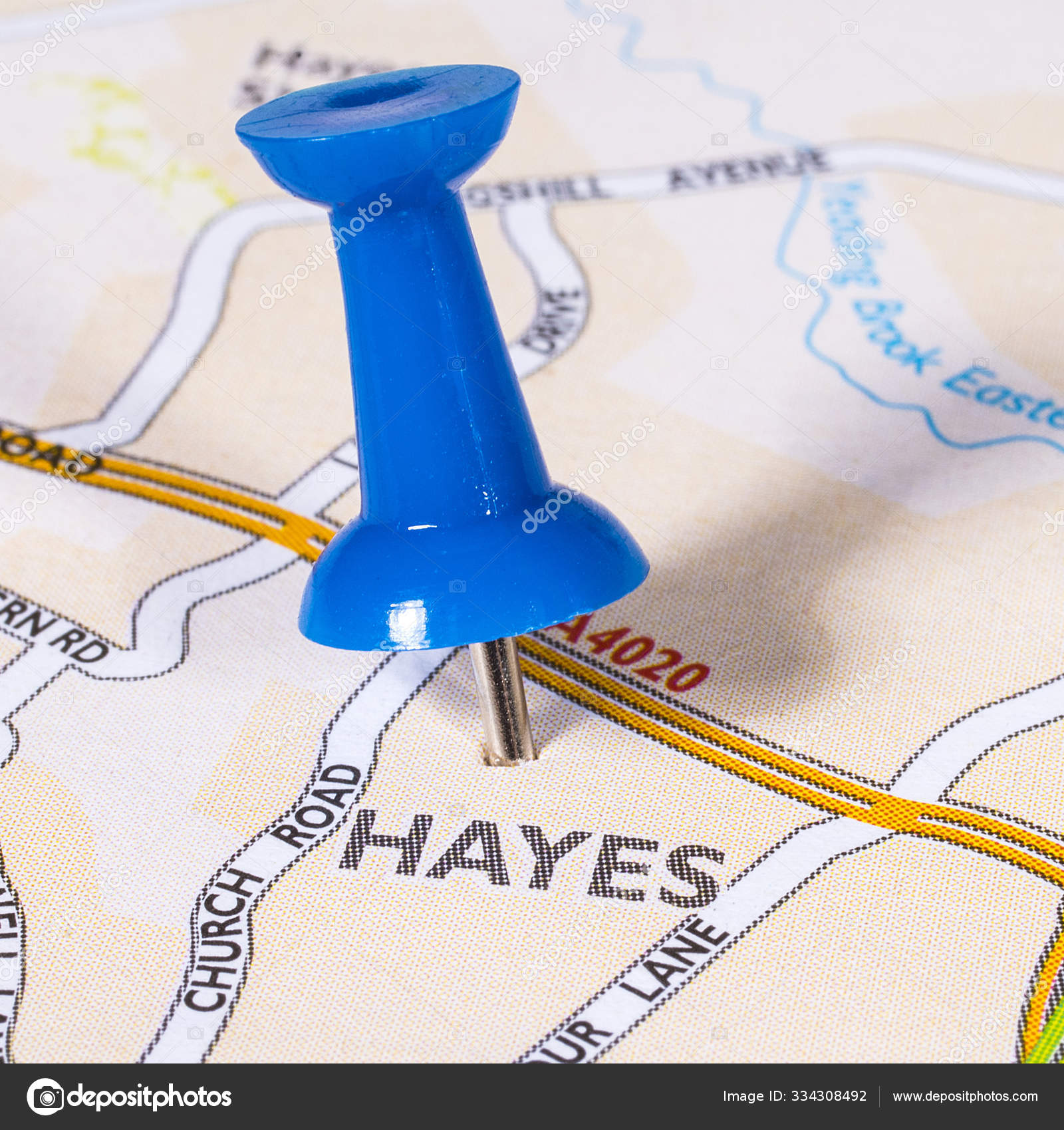 Hayes on a UK Map — Stock Photo © chrisdorney #334308492