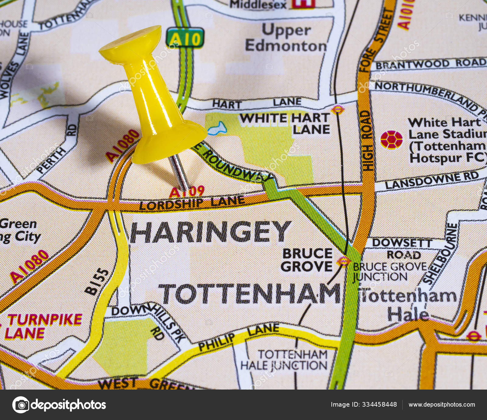 Haringey on a UK Map — Stock Photo © chrisdorney #334458448