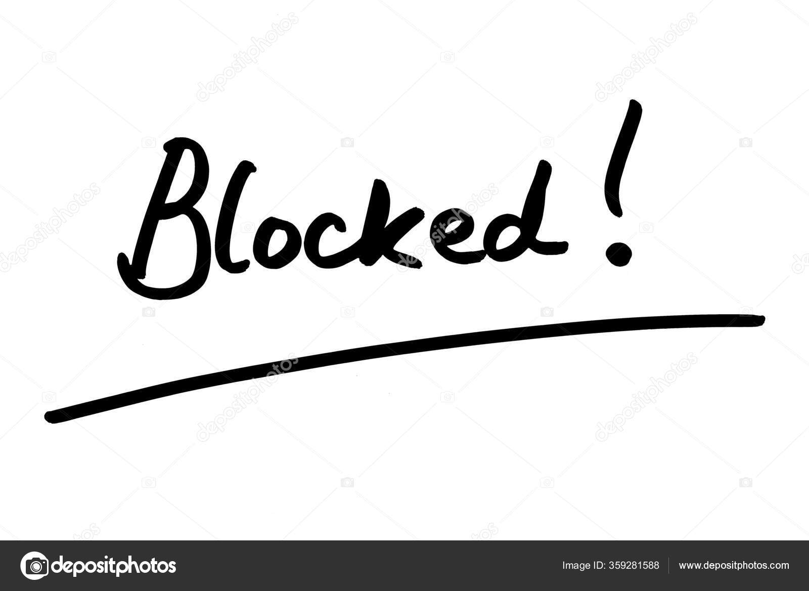 Word Blocked Handwritten White Background — Stock Photo © chrisdorney ...