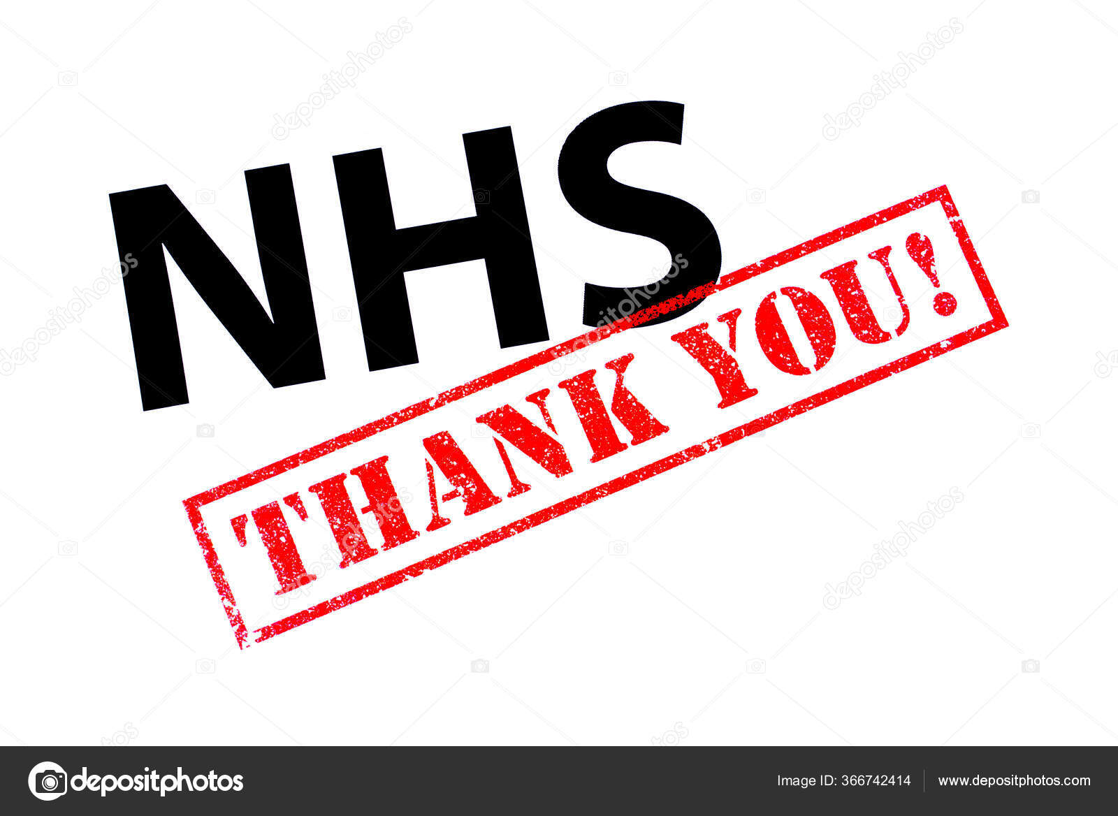 Nhs Heading Red Thank You Rubber Stamp — Stock Photo © chrisdorney ...