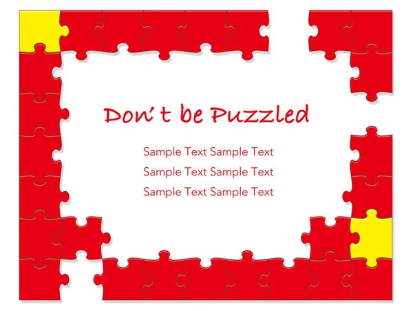 Multicolor jigsaw puzzle frame border — Stock Vector © iterum #67029271