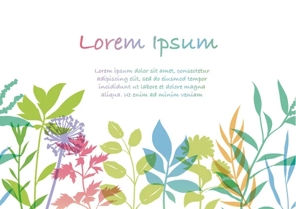 Spring Rectangular Frame, Green Leaves Border Template with Space for ...