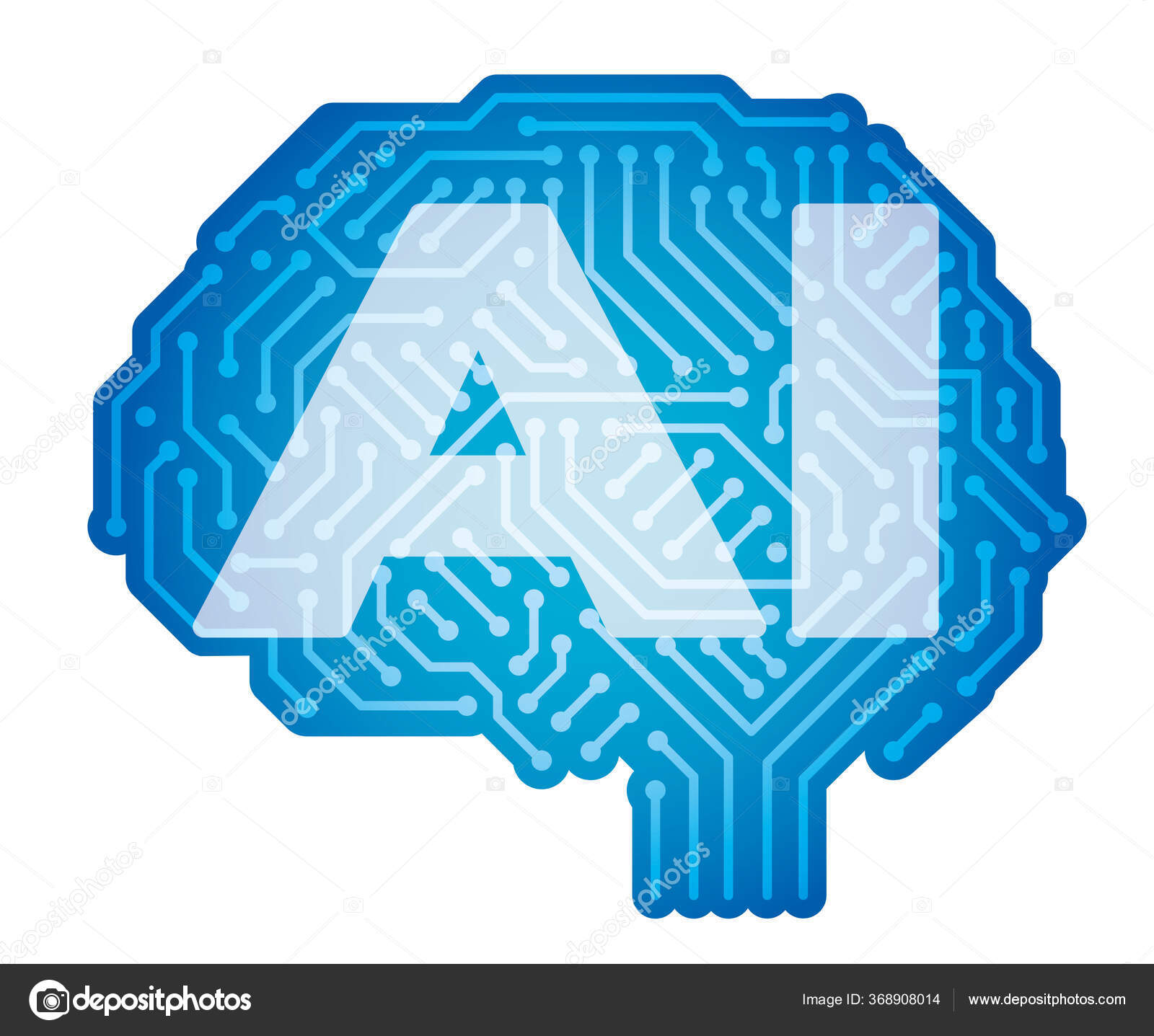 Artificial Intelligence Logo Symbol Isolated White Background Vector ...
