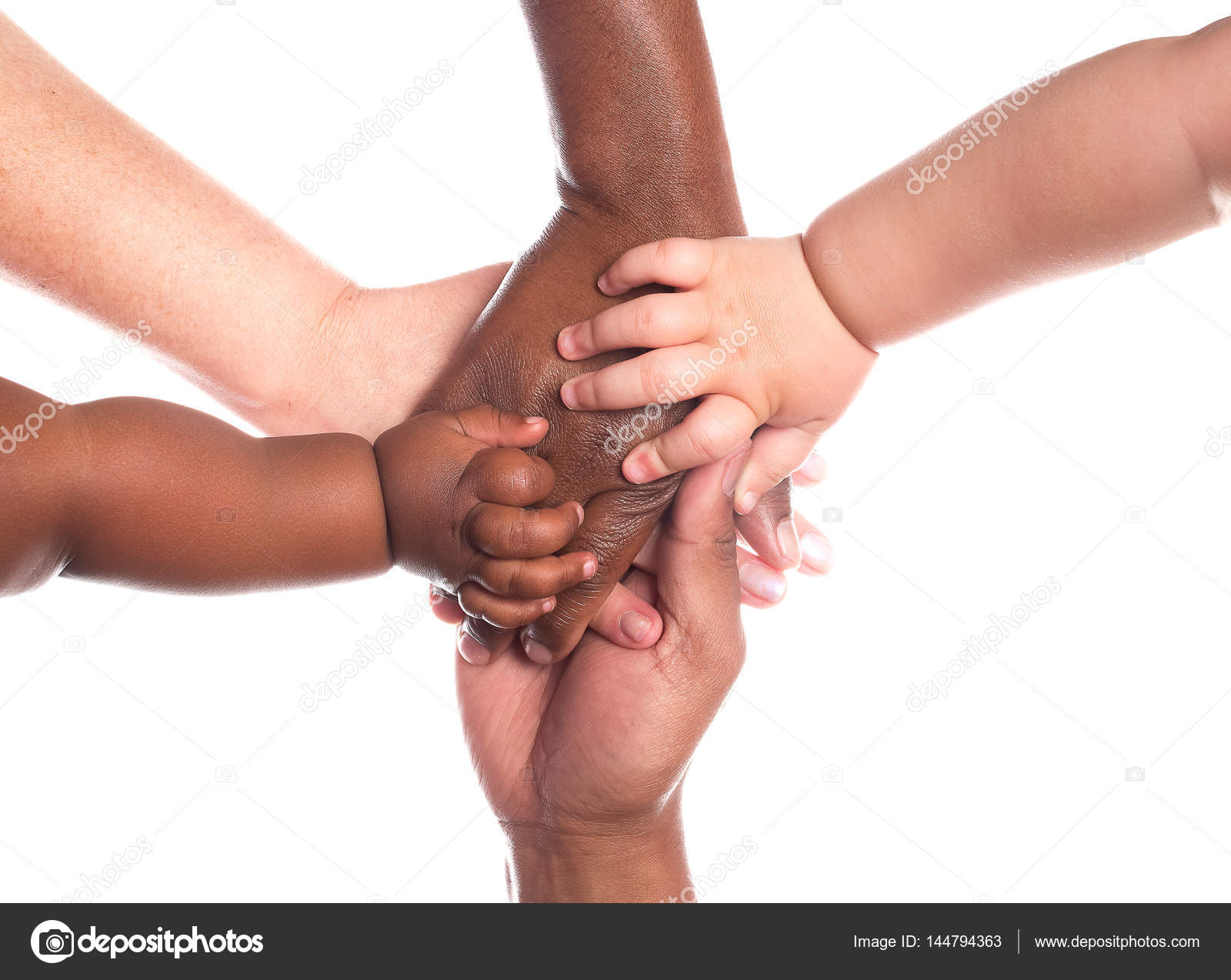 Different Races Holding Hands