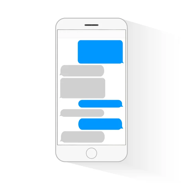 Mobile phone screen messaging text boxes empty bubles — Stock Vector ... Mobile phone screen messaging text boxes empty bubles — Stock Vector ...