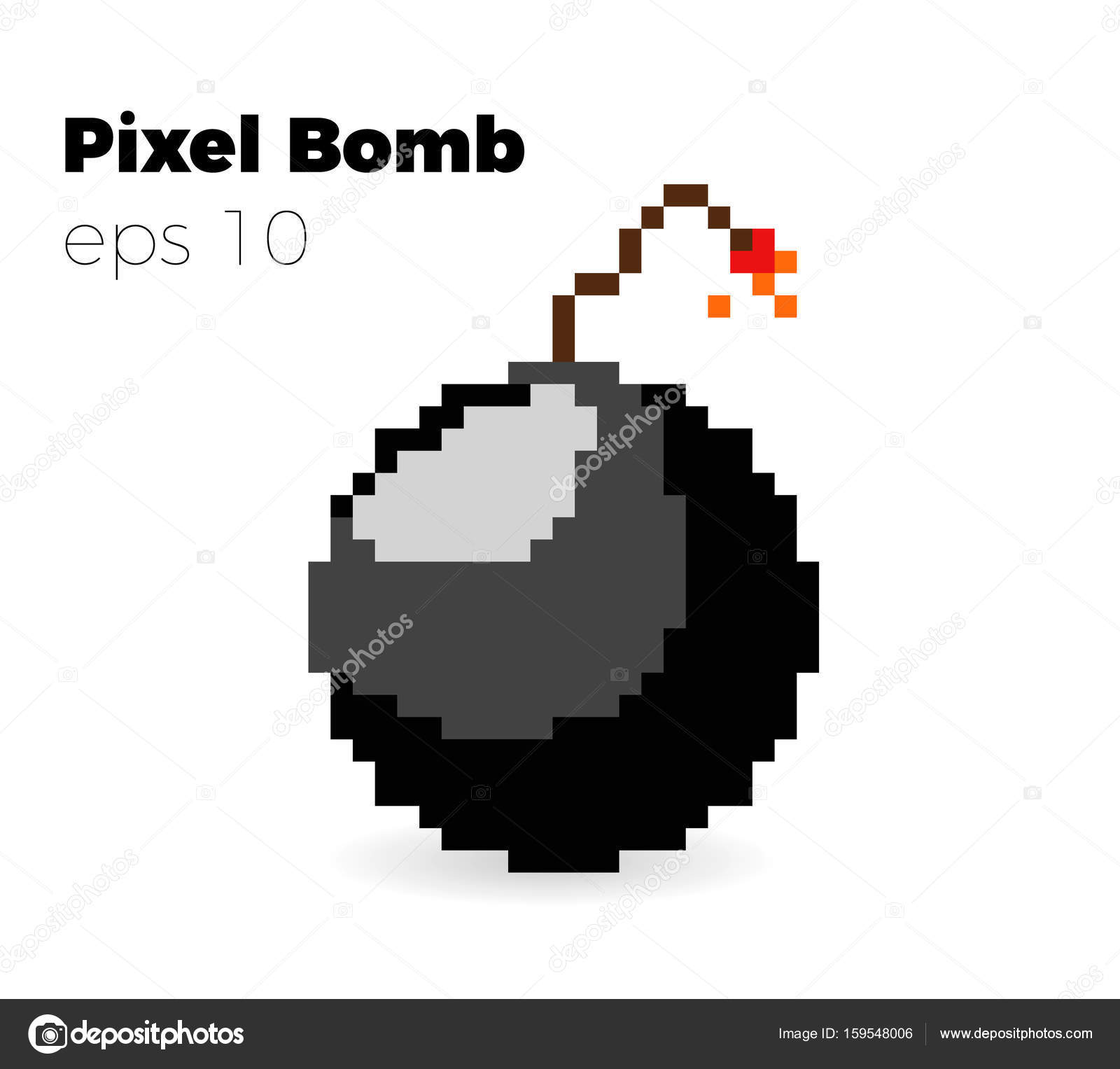 Pixel bomb game vector illustration Stock Vector Image by ©DeziDezi ...