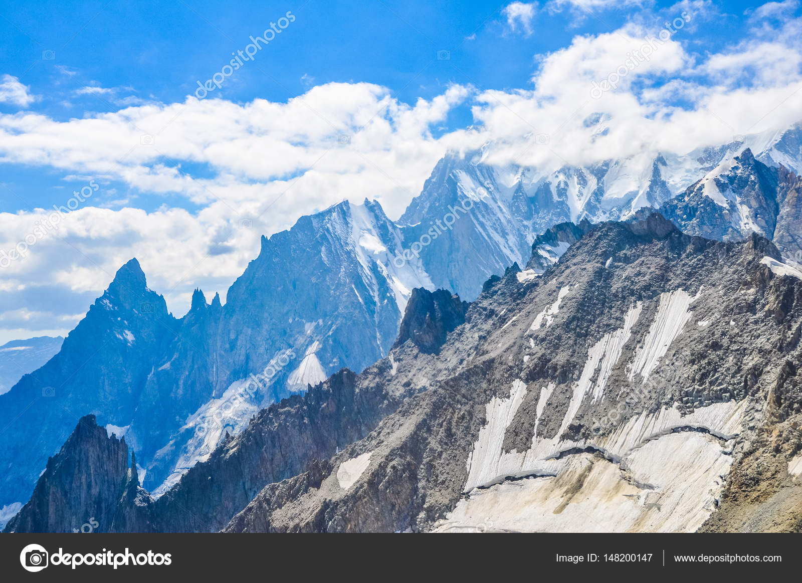 High Dynamic Range Hdr Mont Blanc Aka Monte Bianco Meaning Stock Photo ...