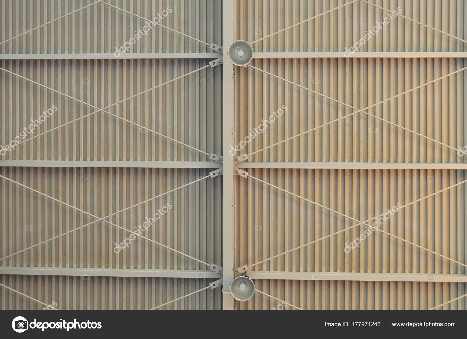 Corrugated Steel Facade Windbracing Structural Rods Useful Background ...