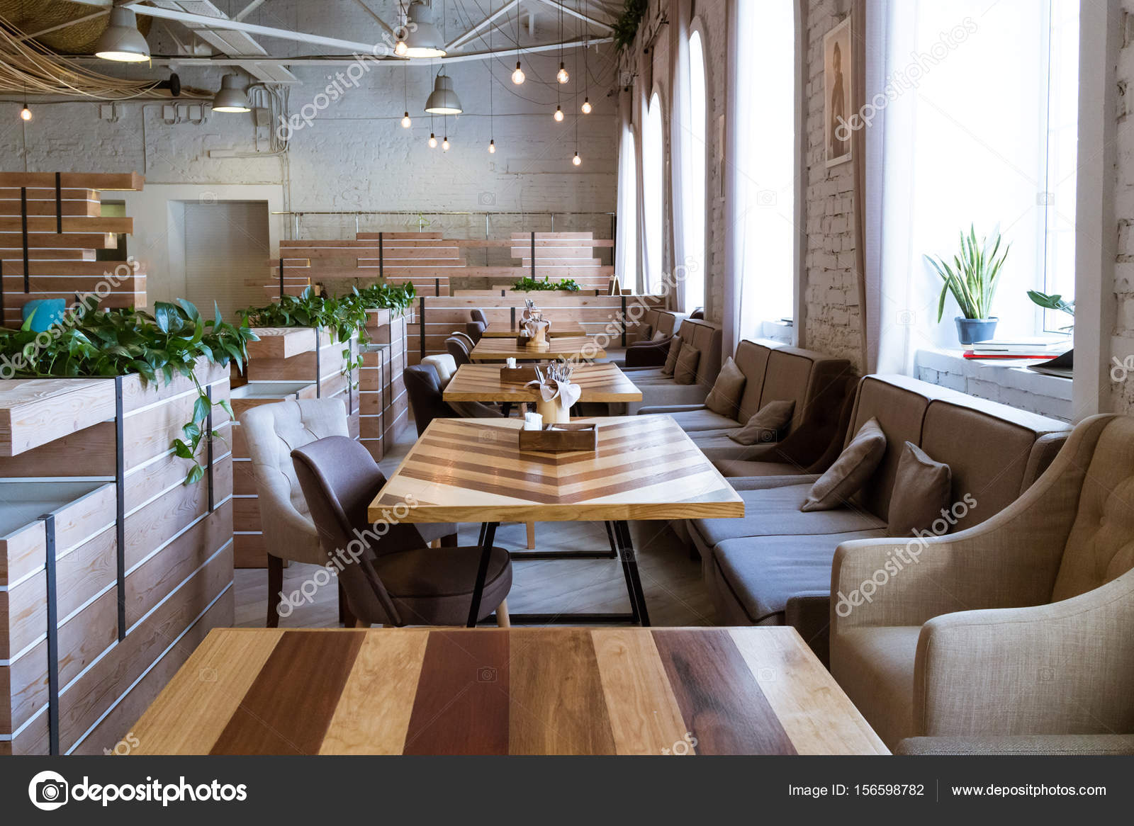 Saint-Petersburg, Creative space Tkachi, May 2017. Wooden white bricks ...