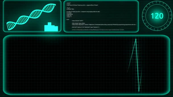 Looping animation of a medical hospital monitor. Patient monitor ...