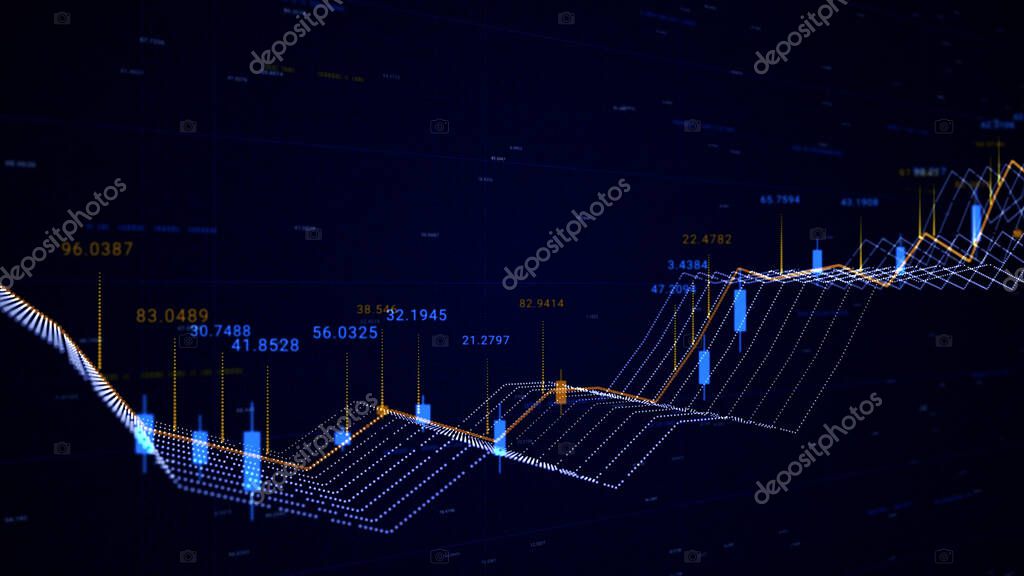 Los datos comerciales del gr fico de tipos de cambio y la econom a disminuyen y crecen. Animaci ...