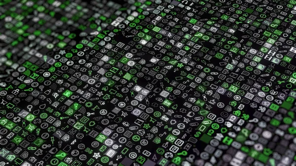 Black and white background with code zero and one. Animation. Binary ...