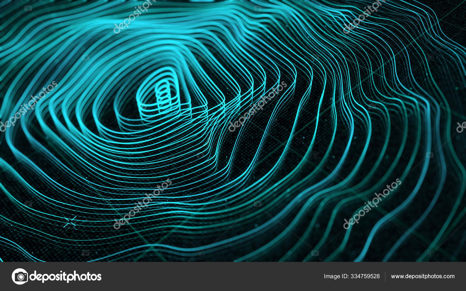 Abstract animation of digital surface map. Animation. Neon gemetric map ...