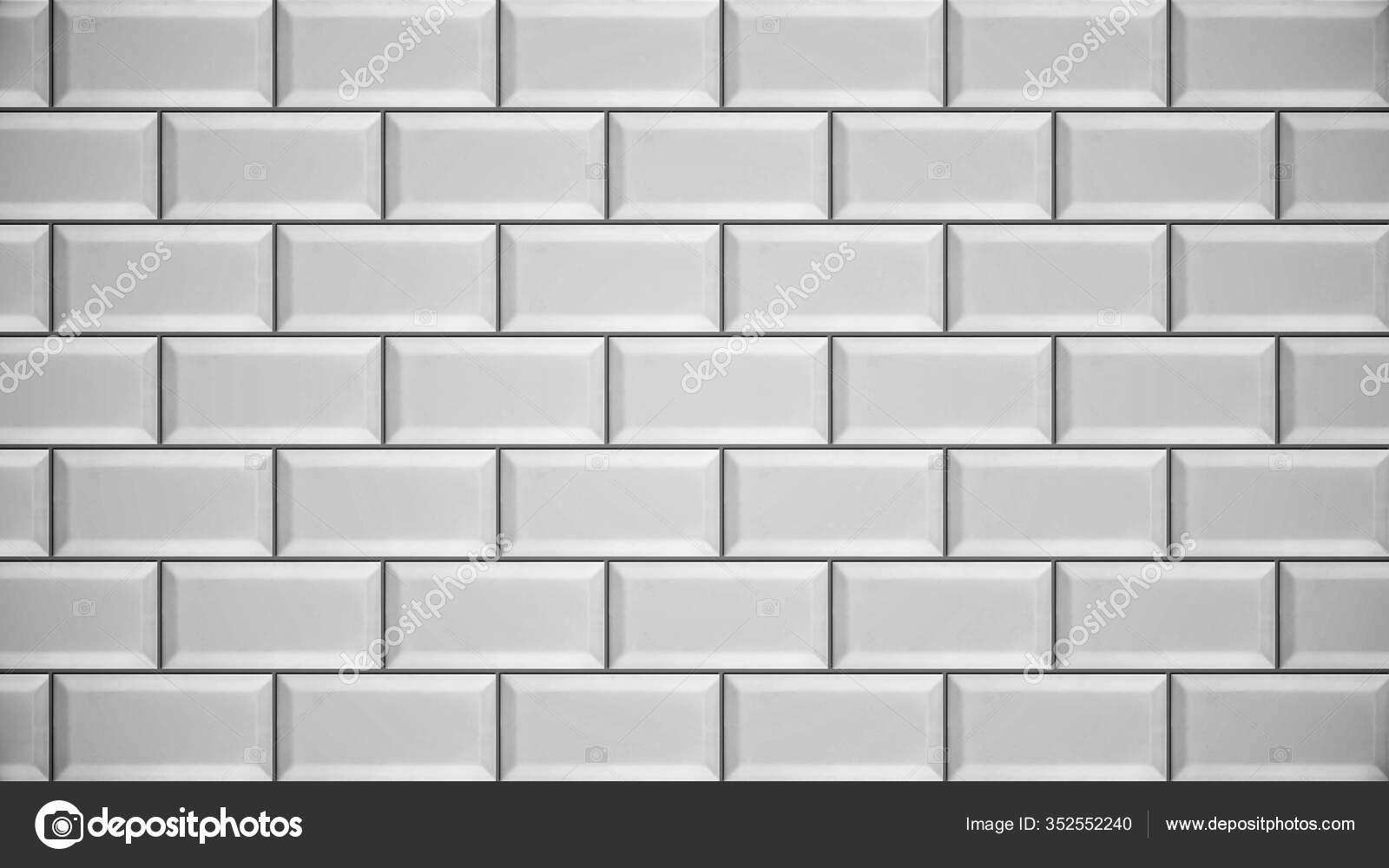 Abstract white rows of bricks fly into the sides on grey background ...