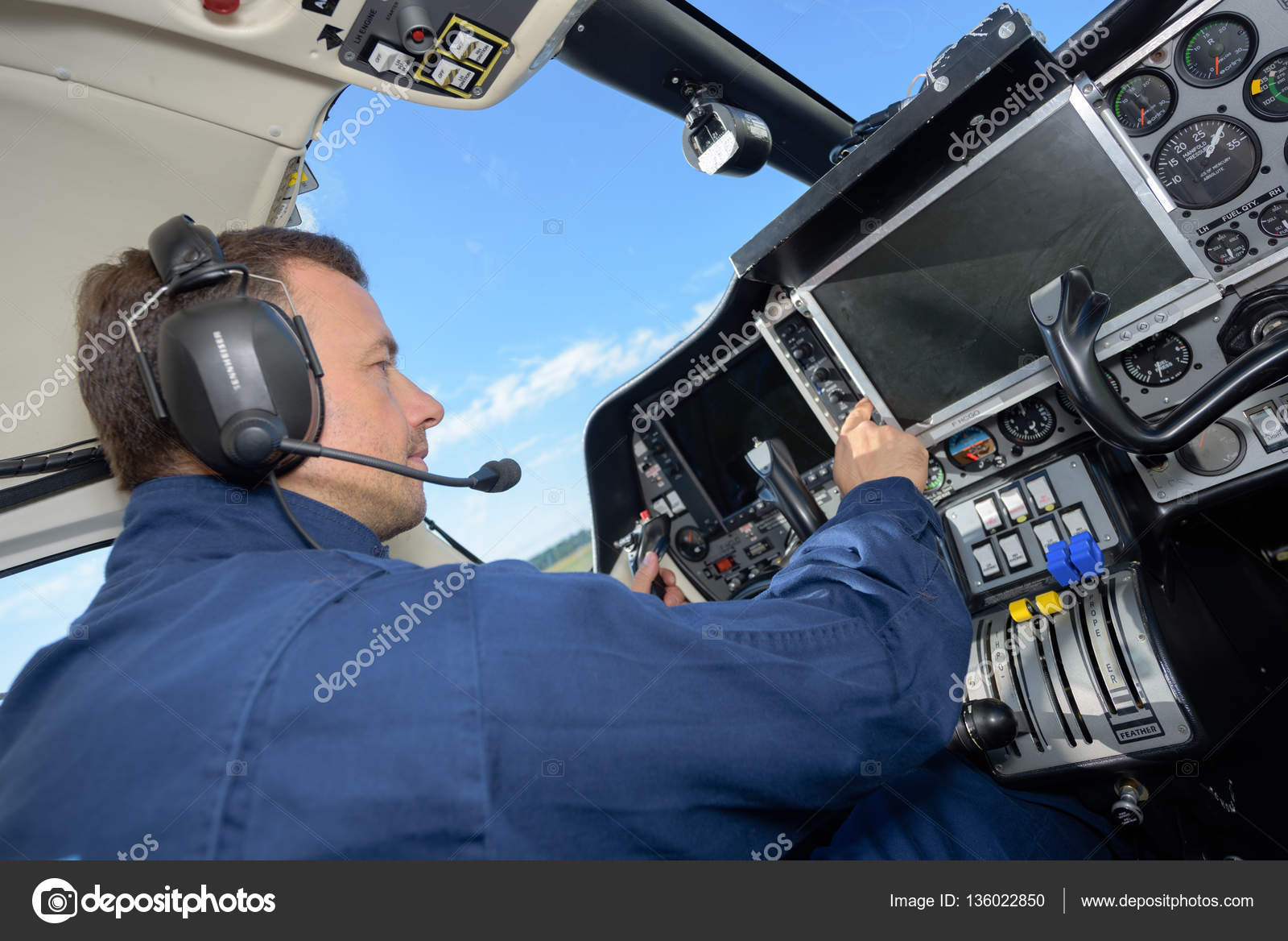 Pilot operating dashboard controls — Stock Photo © photography33 #136022850