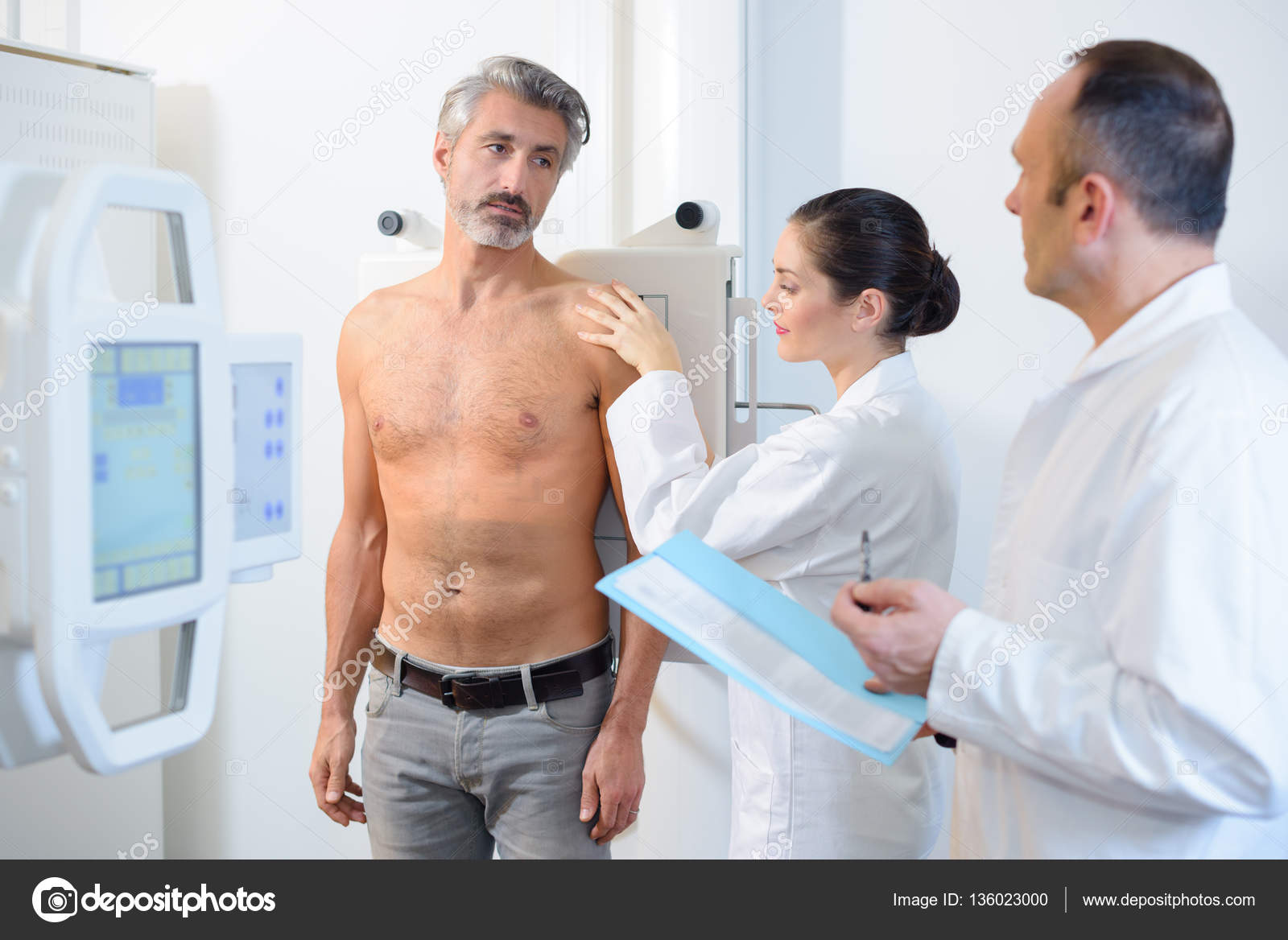 Prepping for x-ray and patient — Stock Photo © photography33 #136023000