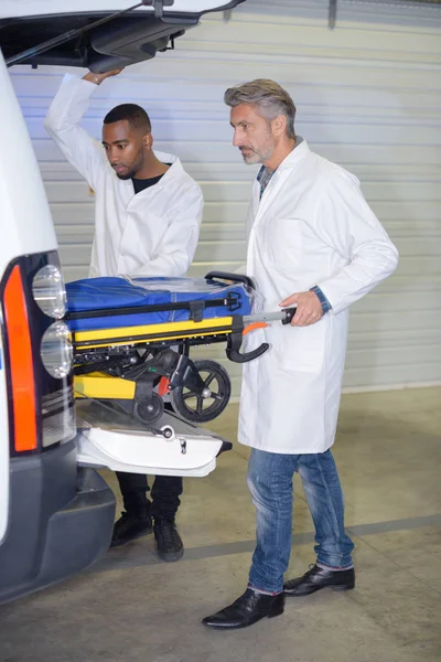 ambulance drivers working and ambulance — Stock Photo © photography33 ...