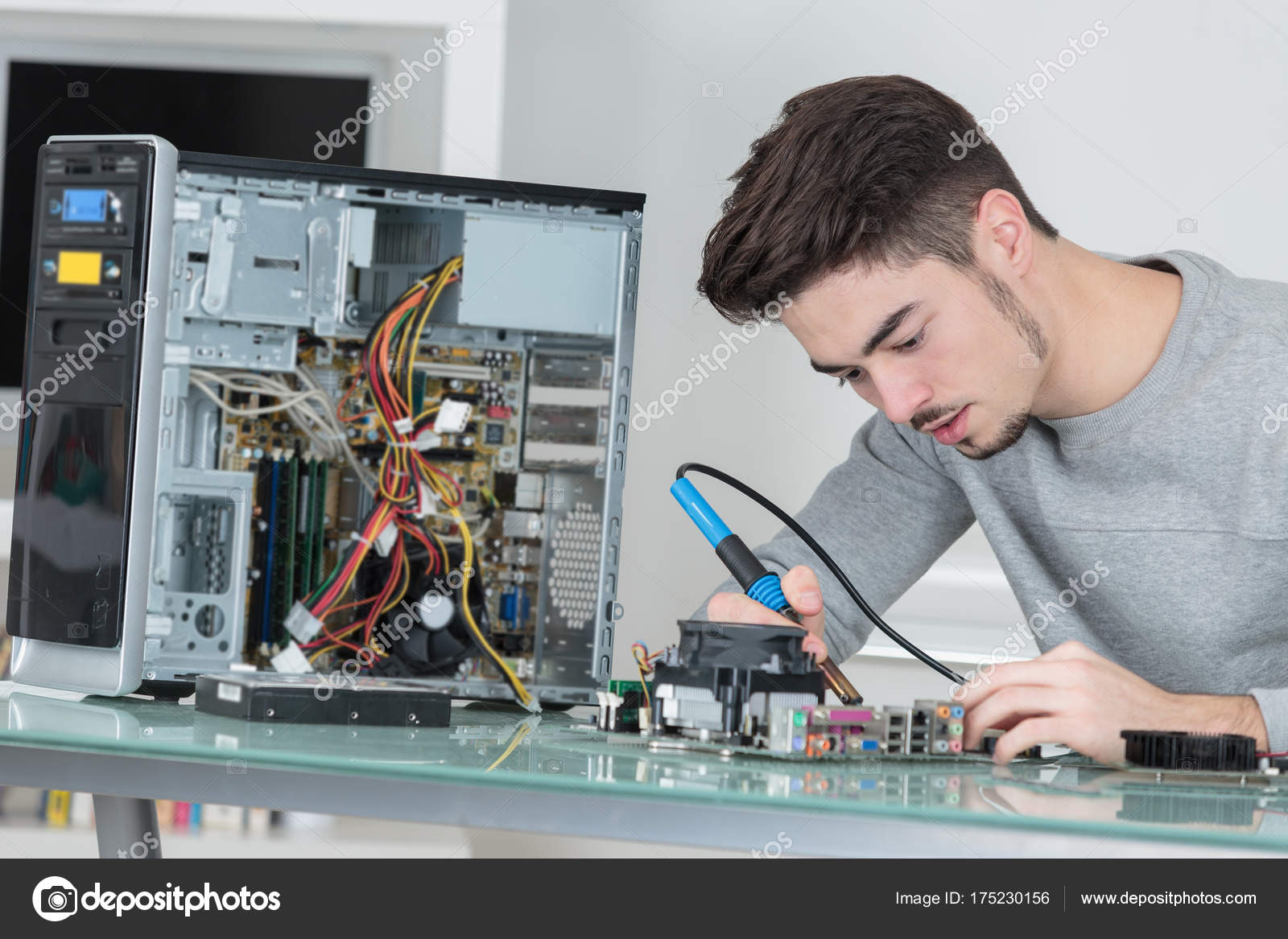 Assembling the electronic wiring Stock Photo by ©photography33 175230156