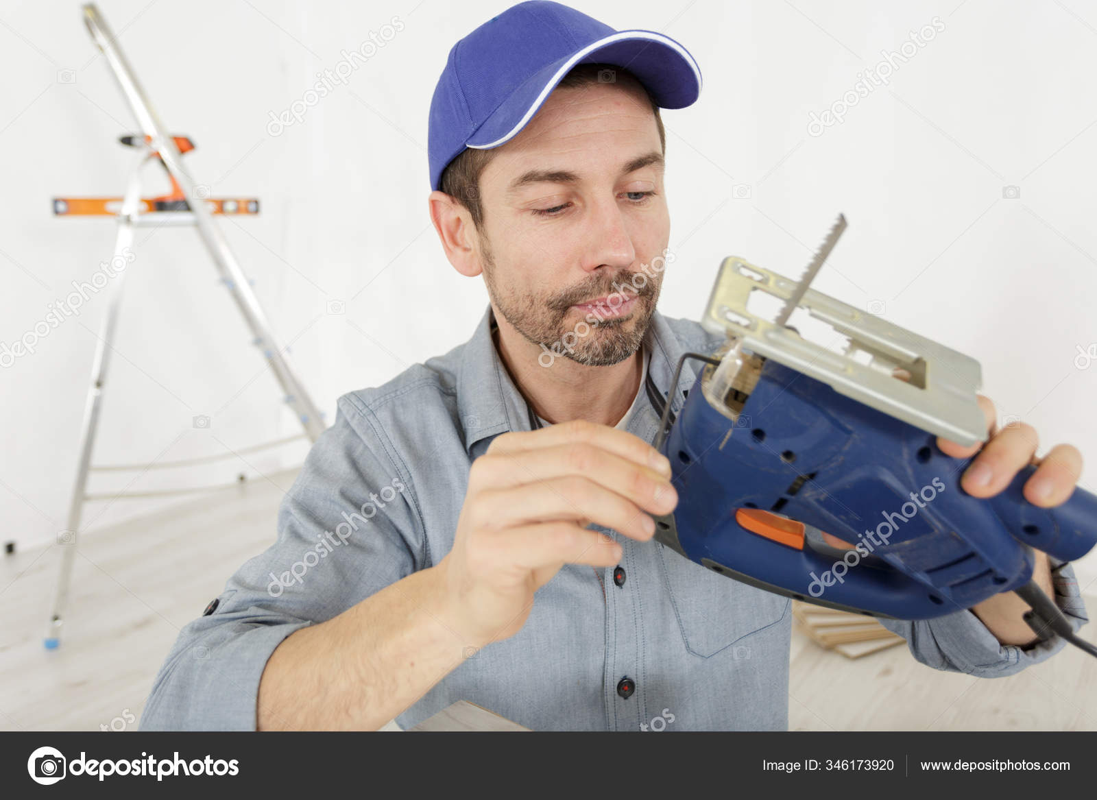 Worker Using Cut Machine Stock Photo by ©photography33 346173920