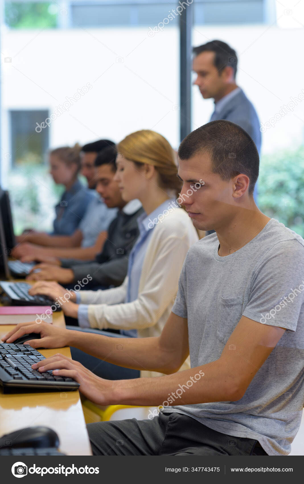 Bored Student With Computer