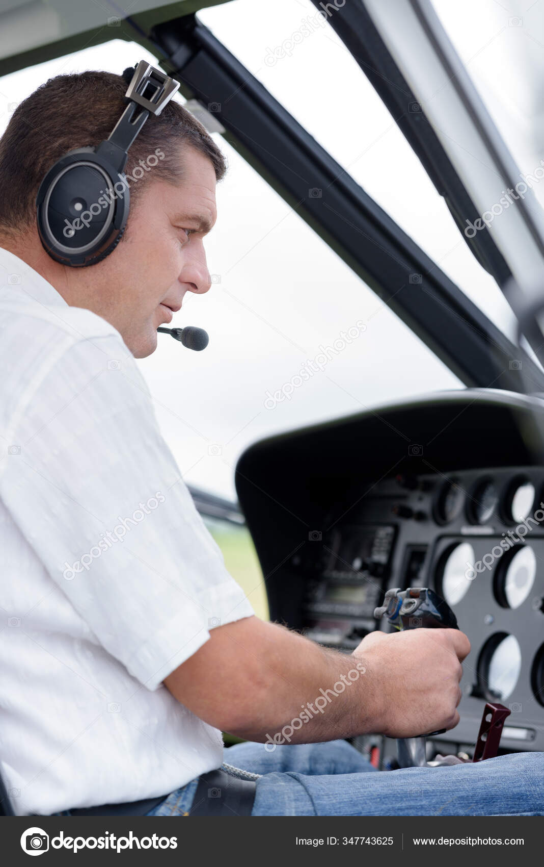 Portrait Pilot Helicopter — Stock Photo © photography33 #347743625