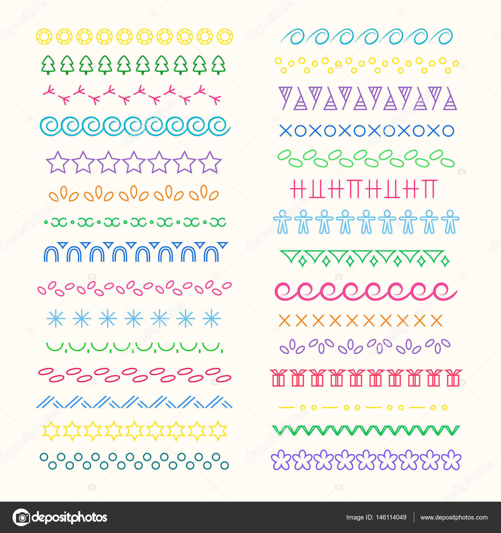 Universal element for border — Stock Vector © KhomyakovaKsusha #146114049