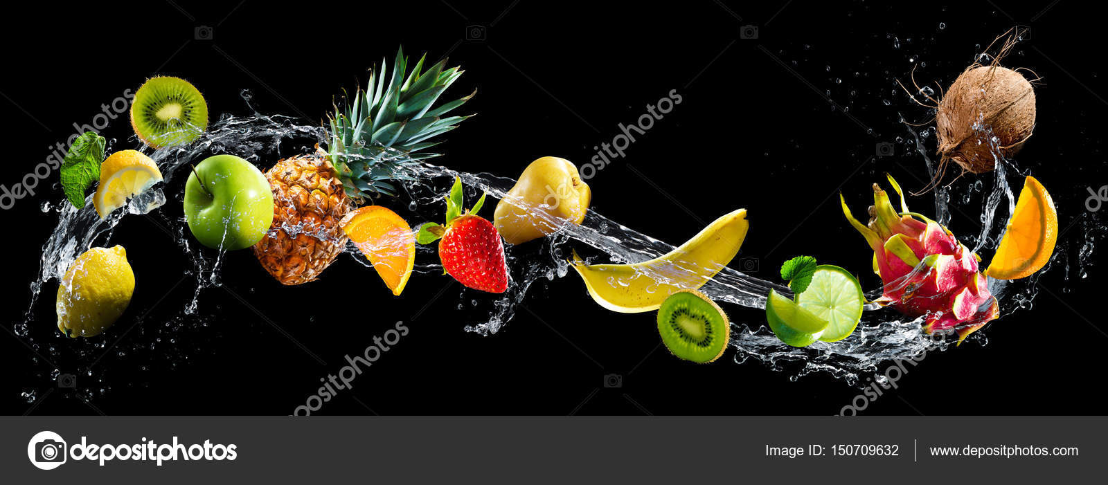 Fruits with water splash Stock Photo by ©alexraths 150709632