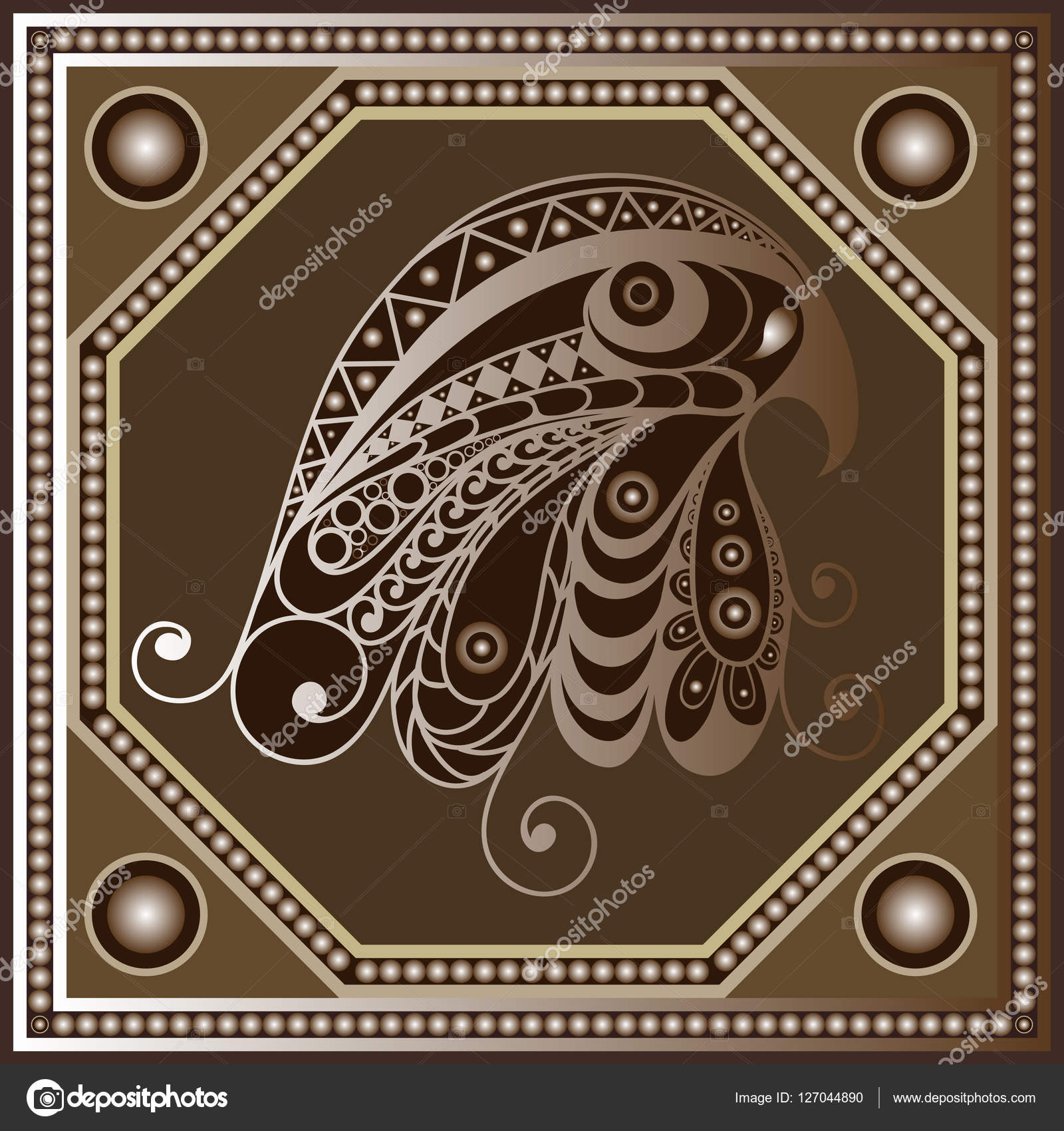 Ethnic Maya texture with a totem 23 Stock Vector Image by ©Kashtanka ...