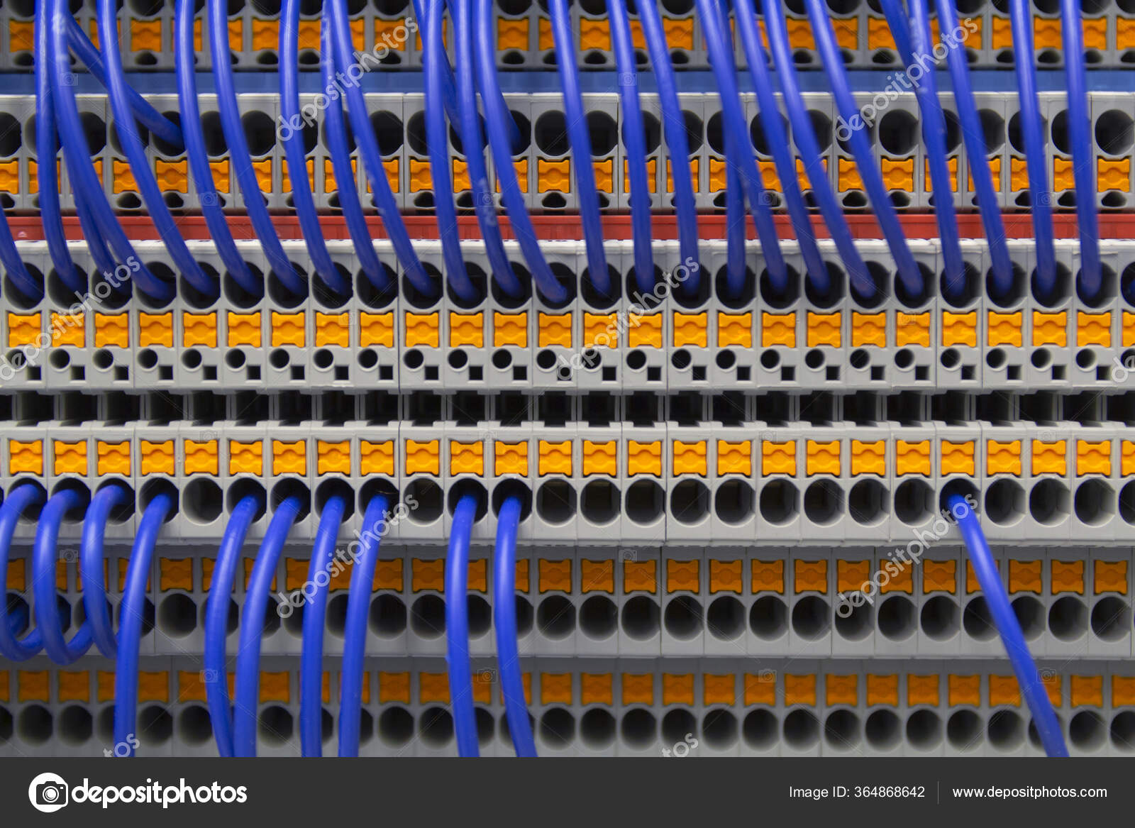 Terminal of control . Control panel assembly with wire and terminal box ...