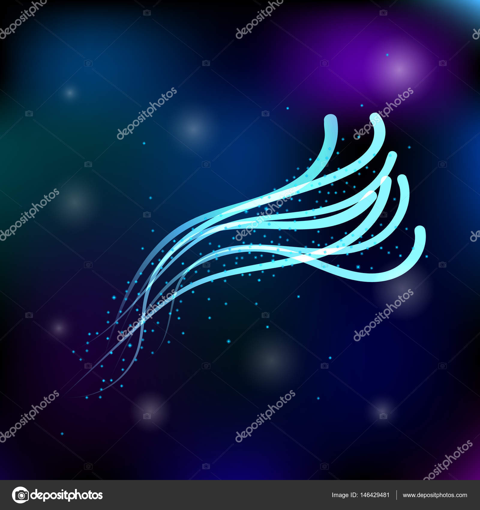 Blurred magic lighting curved lines Stock Vector Image by ©Foxyliam ...