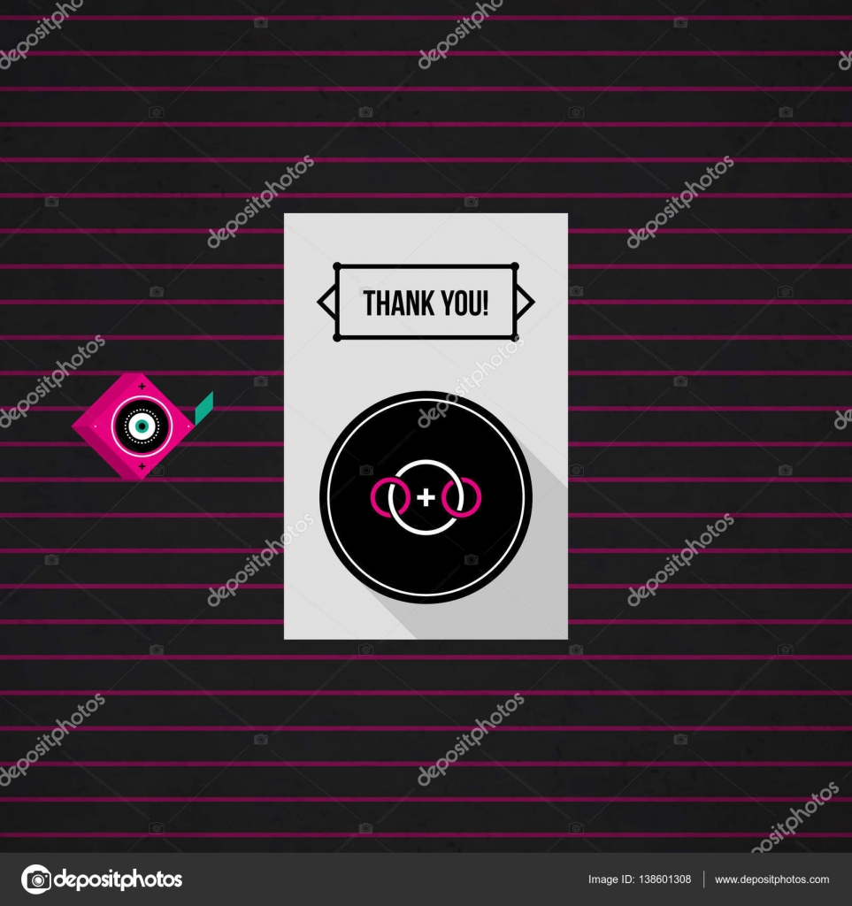 Modern design card template with mystic symbols and wacky colors ...