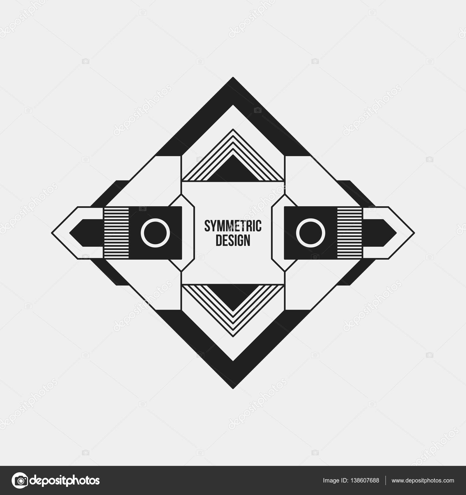 Futuristic design element on white background. Black and white colors ...