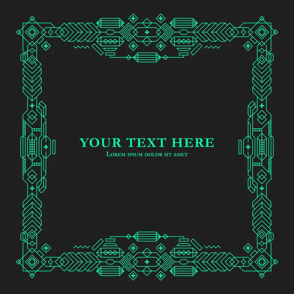 Geometric border template on white background. Stock Vector Image by ...