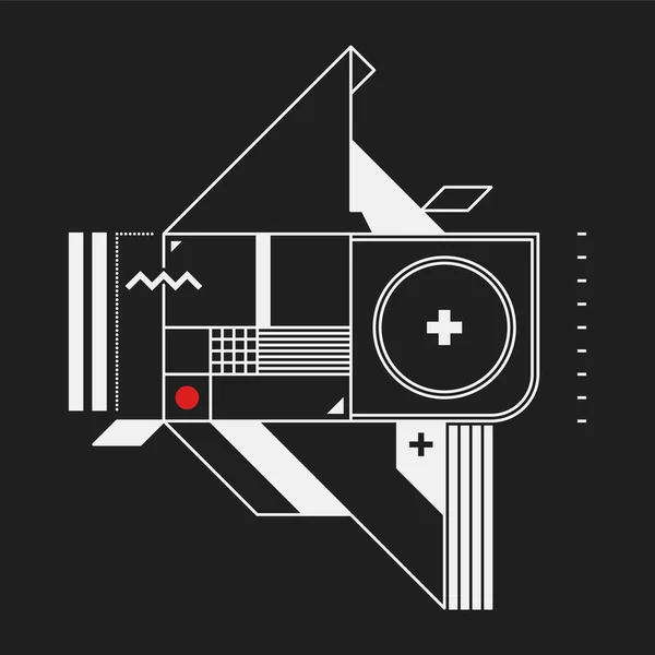 Abstract design element in constructivism style. Useful as print ...