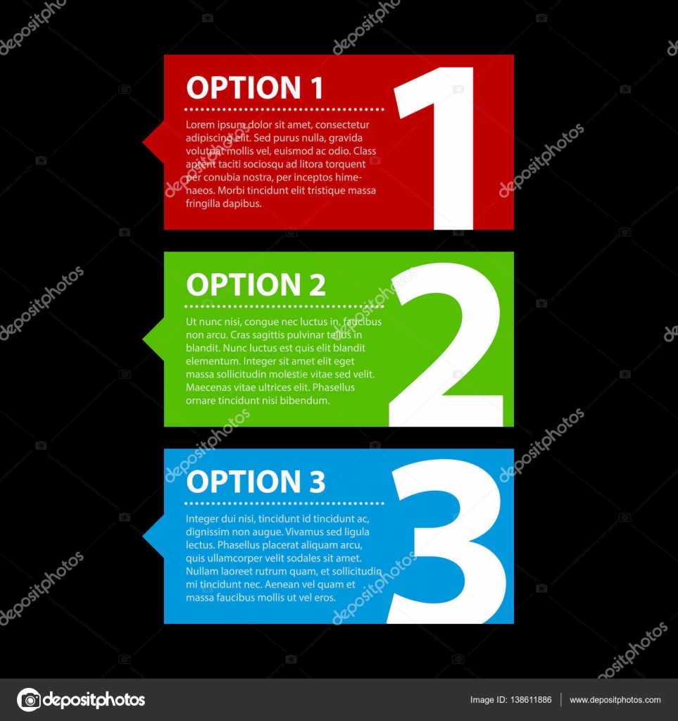 Three colorful options. Stock Vector Image by ©miaou-miaou #138611886