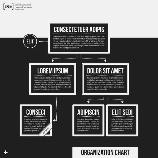 Monochrome vector chart template in strict style. Useful for ...