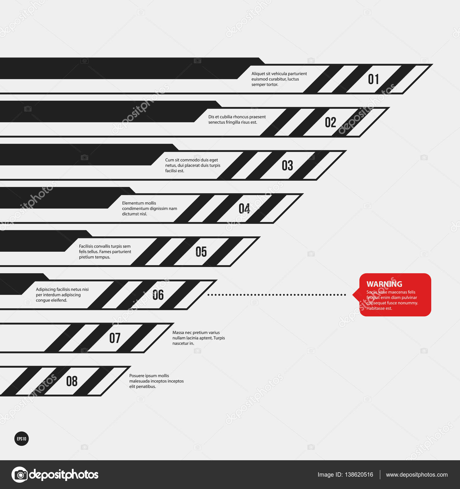 Monochrome vector chart template in strict style. Useful for ...