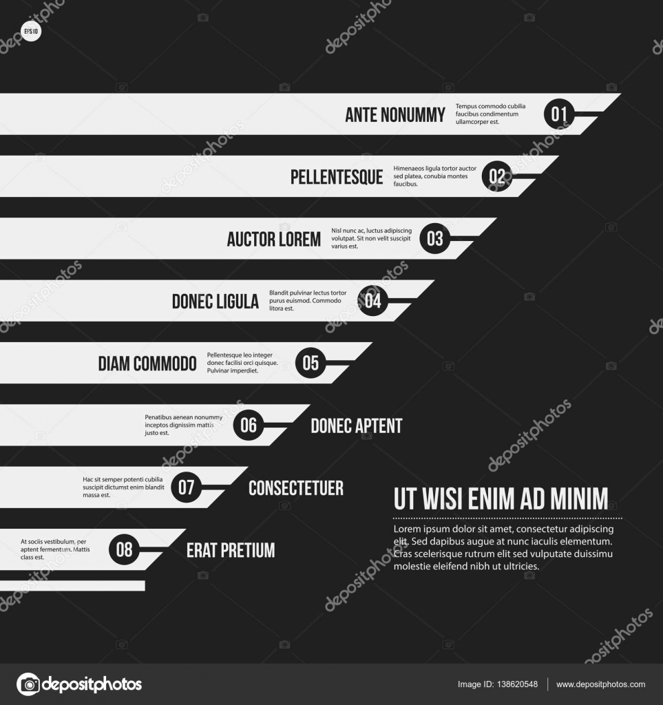 Monochrome vector chart template in strict style. Useful for ...