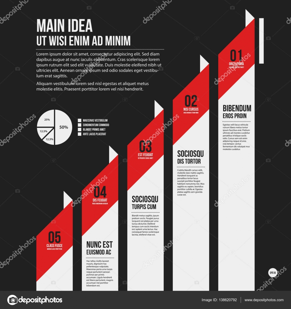 Monochrome vector chart template in strict style. Useful for ...