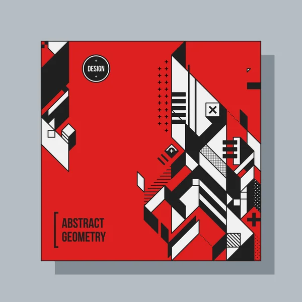 Square background design template with abstract geometric elements ...