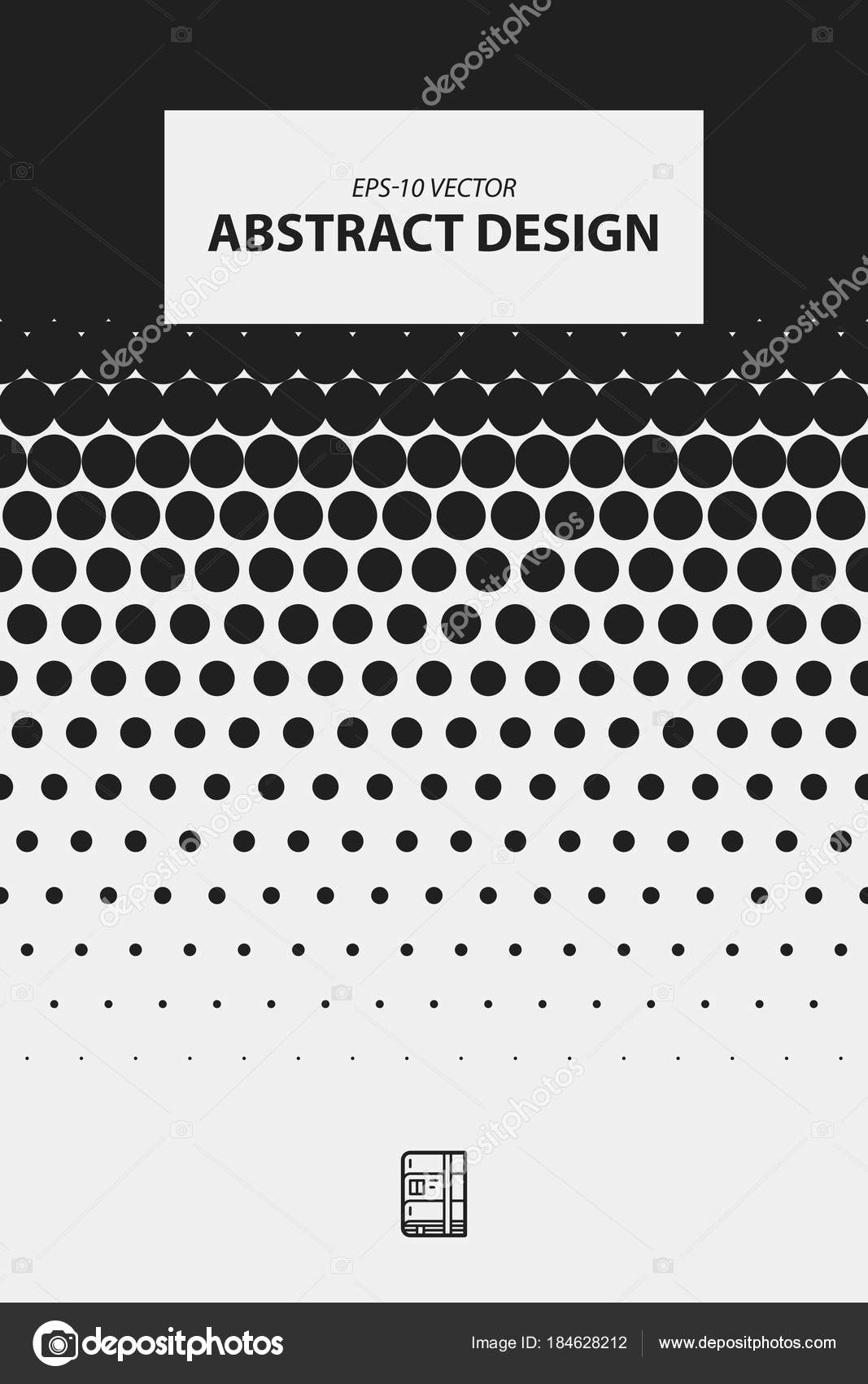 Poster design template with simple geometric texture in black and white ...