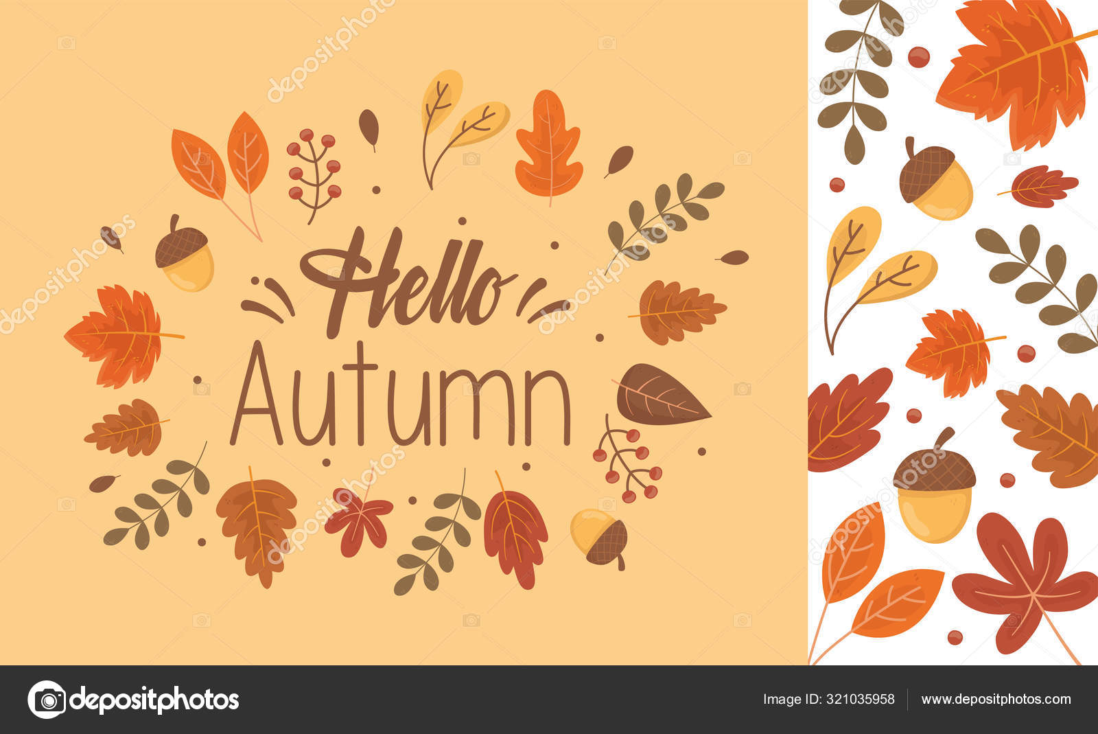 Hello autumn banner season design Stock Vector by ©stockgiu 321035958