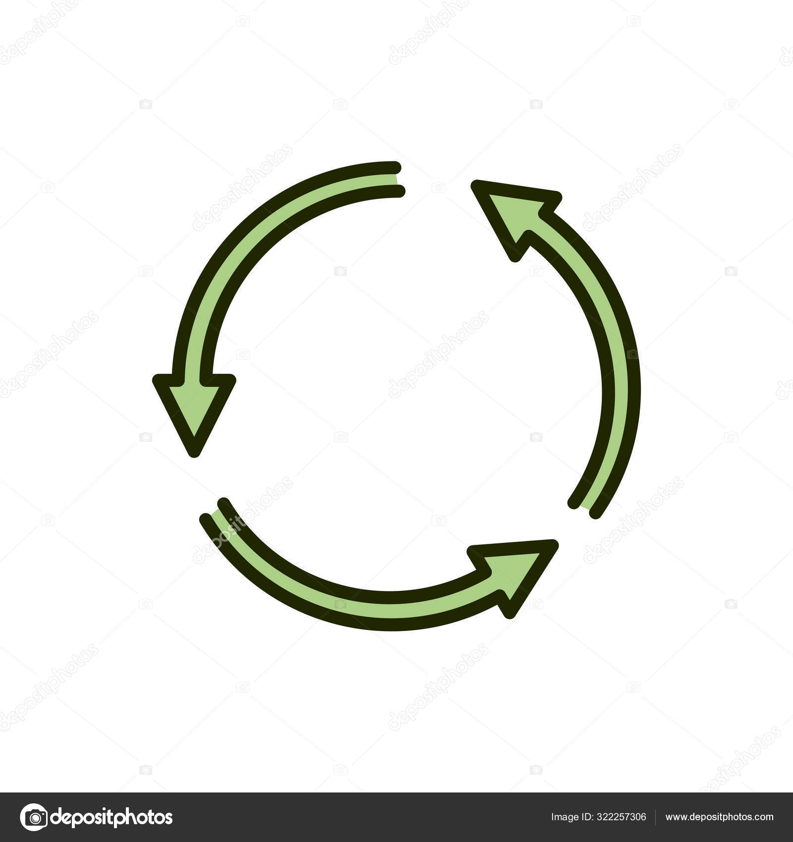 Cycle arrows environment ecology line and fill Stock Vector Image by ...