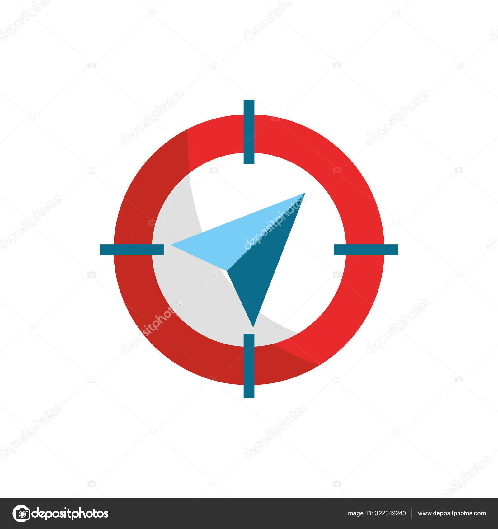 Compass arrow destination gps map and navigation Stock Vector Image by ...